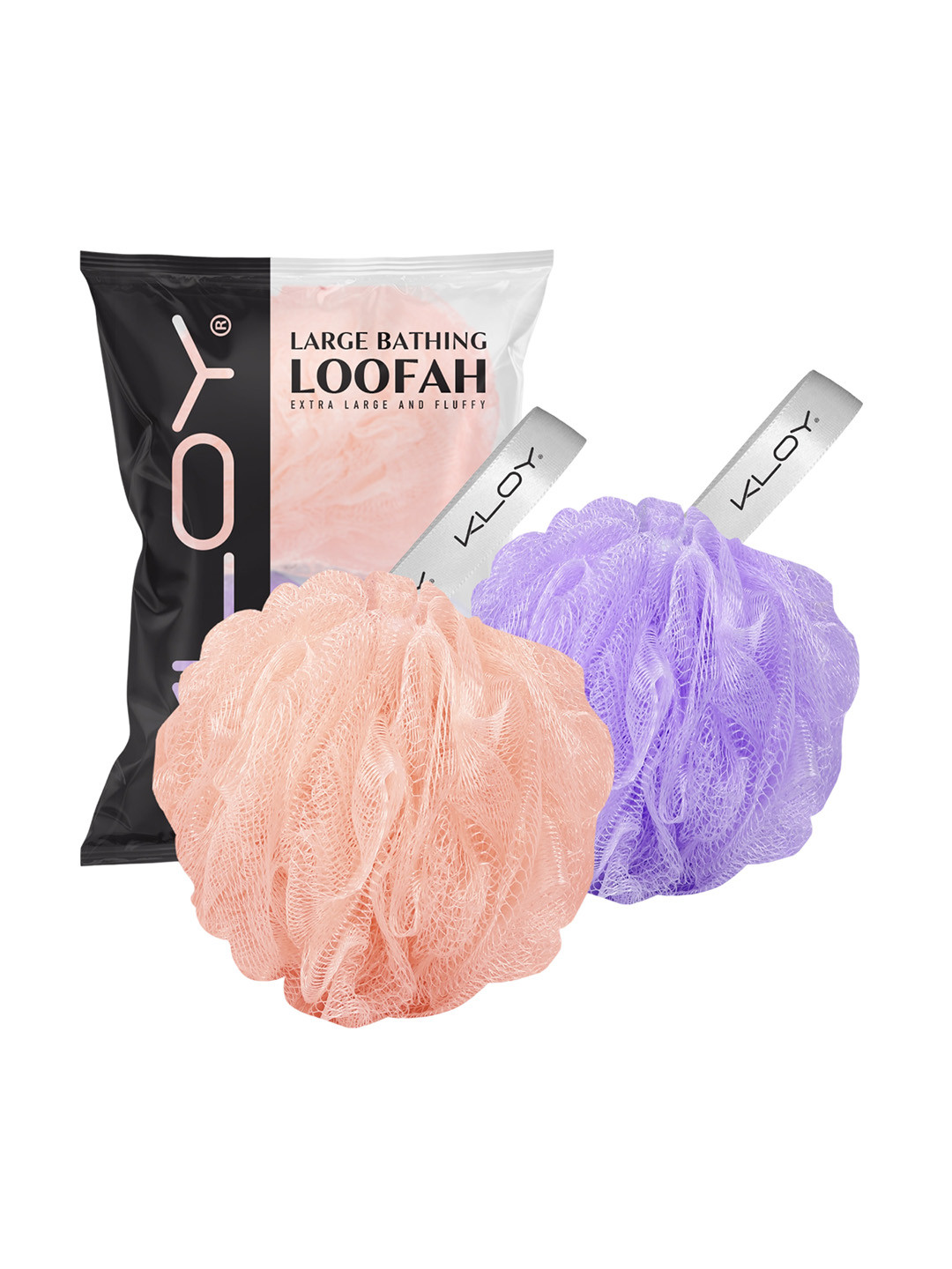 Buy KLOY Set Of 2 Large Bath Loofah Sponge Scrubber - Loofah Sponges ...