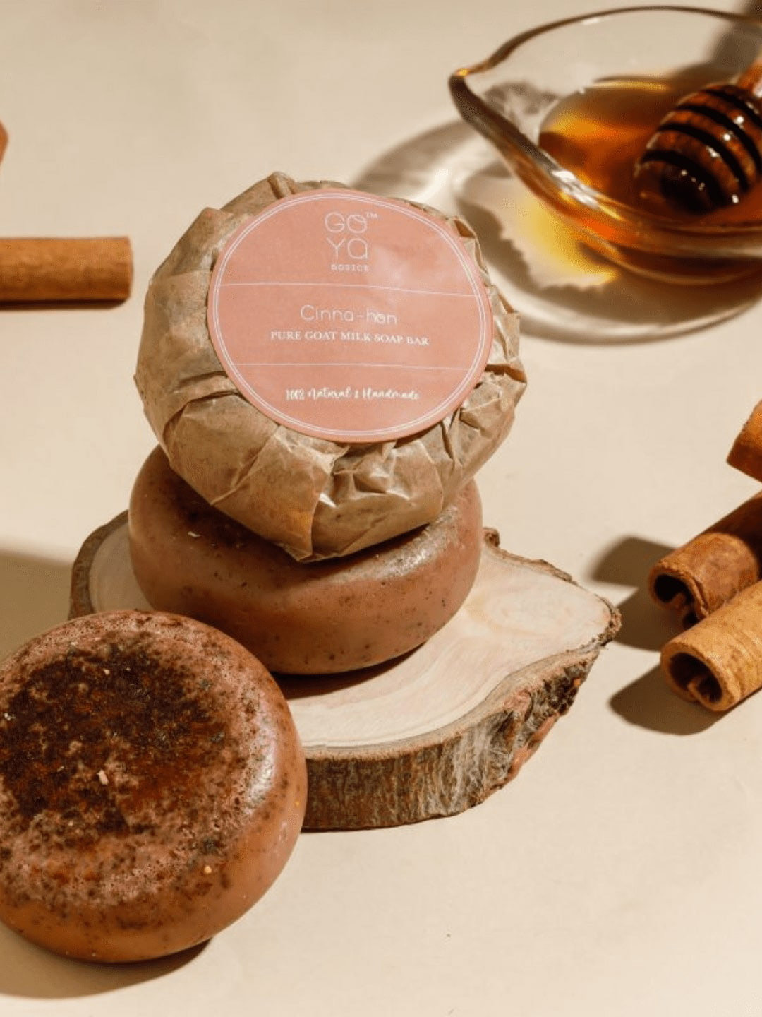 Buy GOYA BASICS Cinna Hon Goat Milk Soap With Honey 90g - Soap for ...