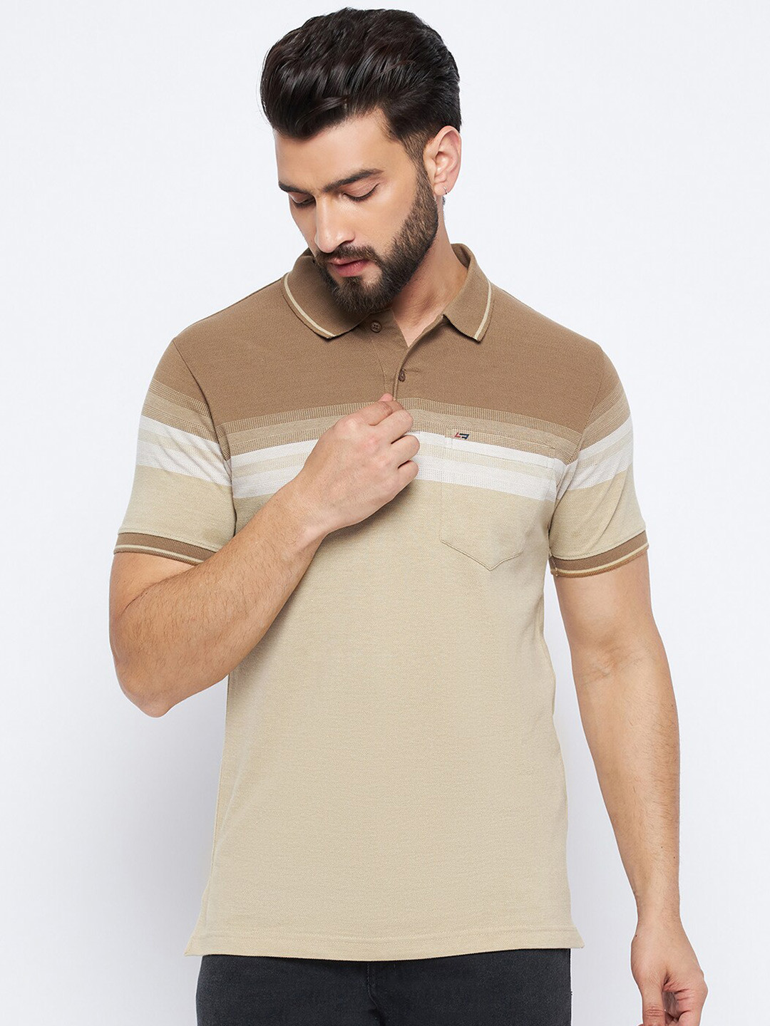 Buy NEVA Men Striped Polo Collar Cotton T Shirt - Tshirts for Men 28514202 | Myntra
