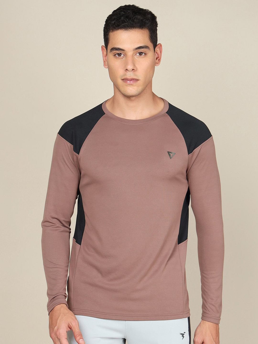 Buy Technosport SS'24 Colourblocked Round Neck Long Sleeves Rapid Dry ...