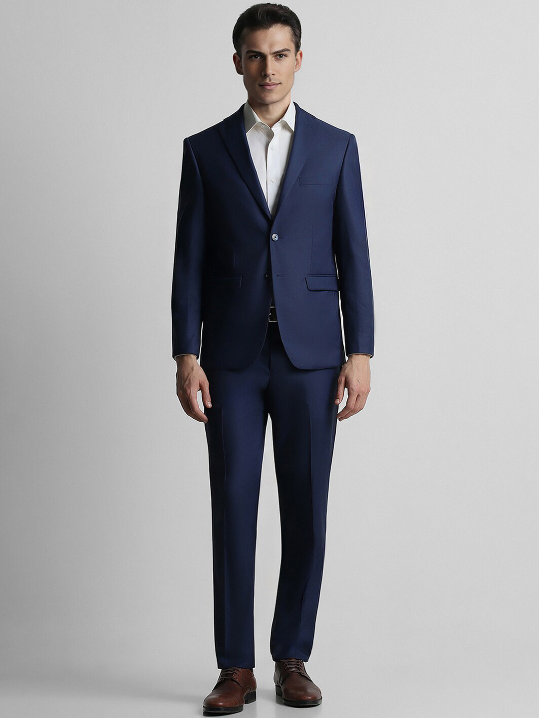 Buy Peter England Elite Slim Fit Two Piece Formal Suit - Suits for Men ...