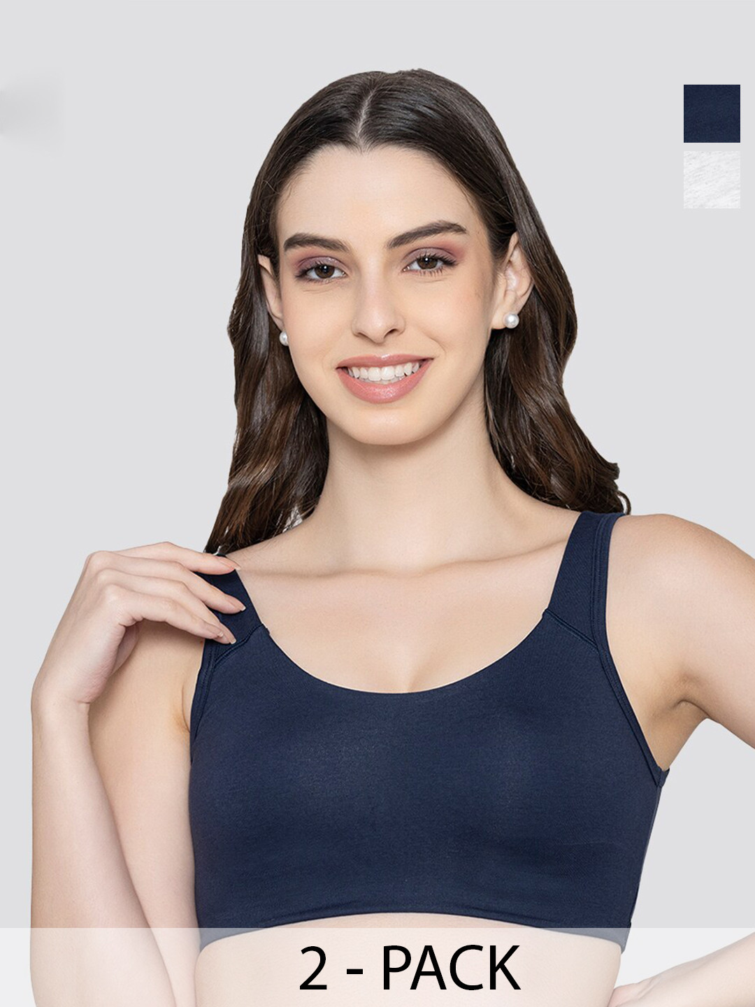 Buy K LINGERIE Pack Of 2 Daisey Flexible Fit Medium Impact Sports Bra ...