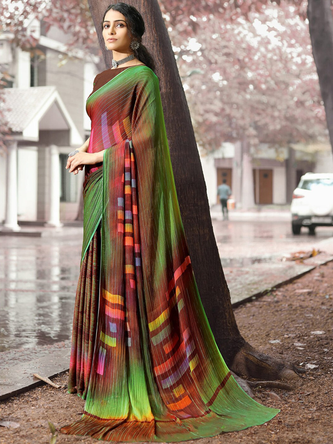 Buy Shaily Abstract Printed Saree - Sarees for Women 28529812 | Myntra