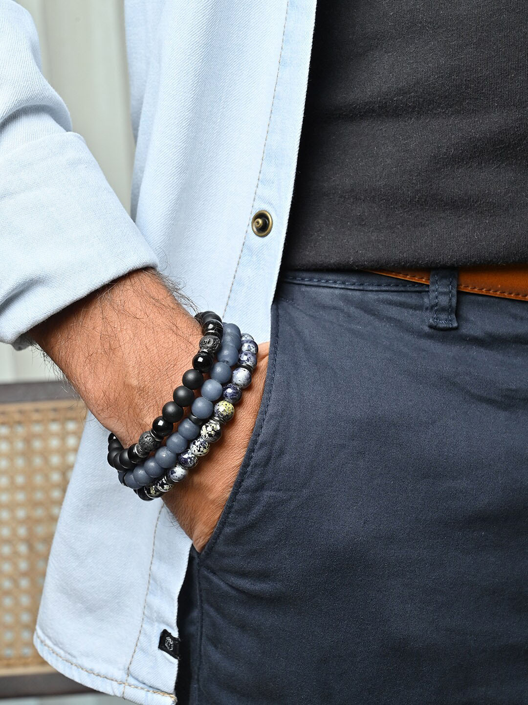 Buy The Bro Code Men Set Of 3 Elasticated Bracelets - Bracelet for Men ...