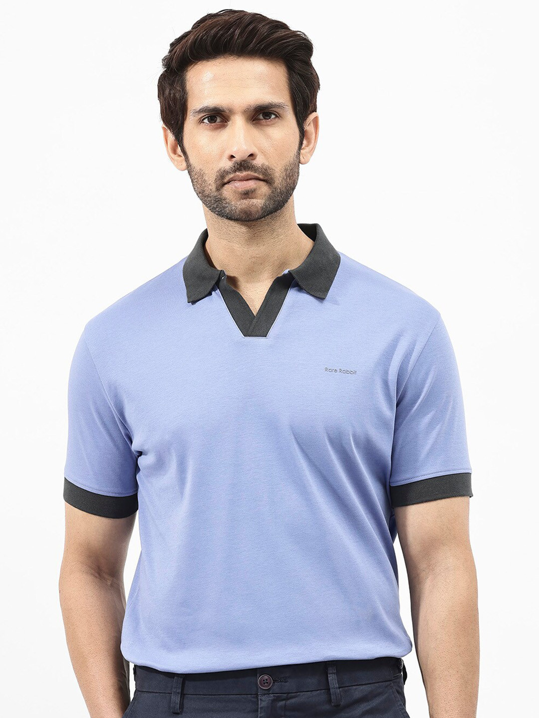 Buy RARE RABBIT Men Carmelon Regular Fit Polo Collar T Shirt - Tshirts ...
