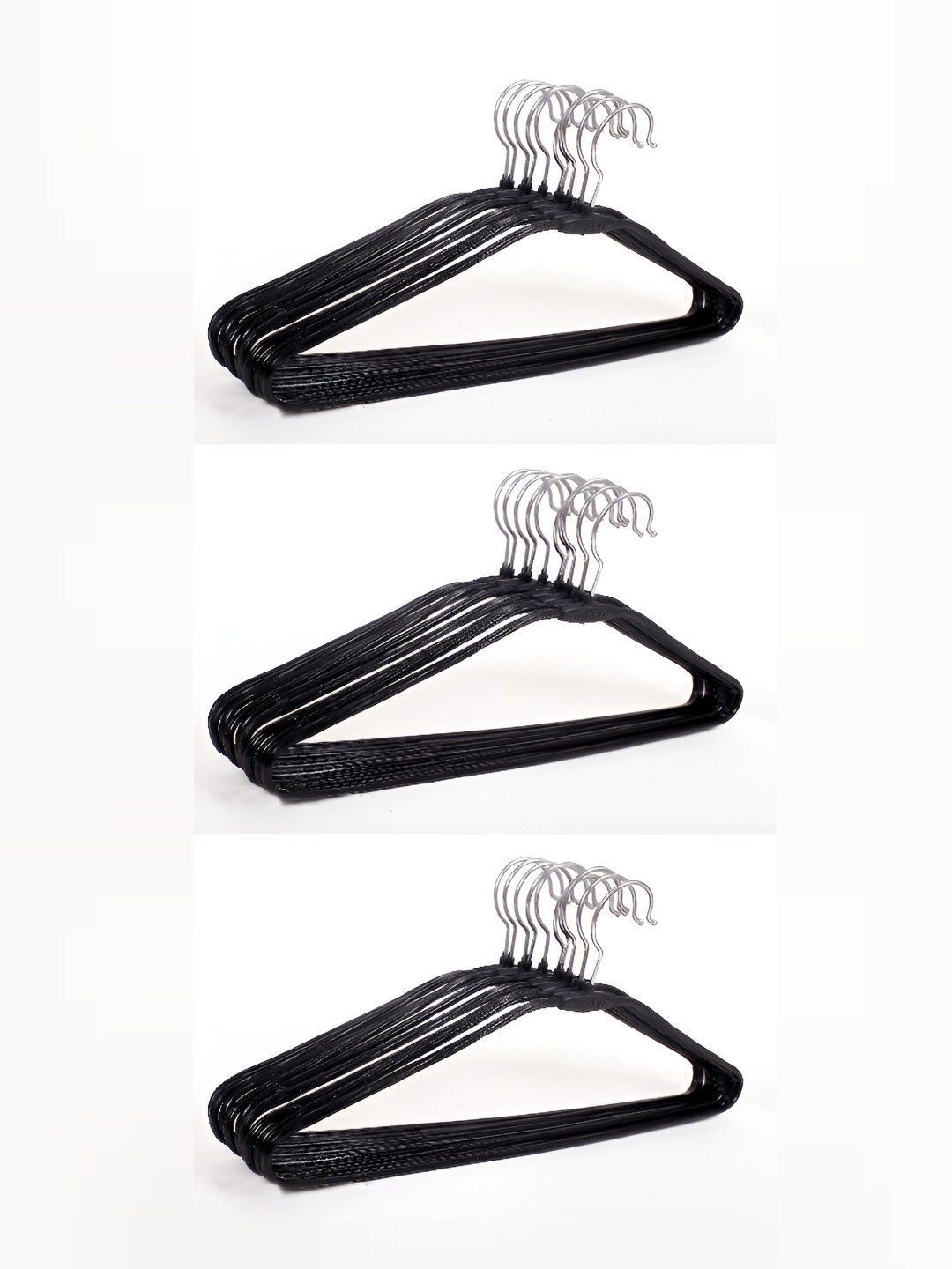 Buy SINAL Black 30 Pieces Steel Clothes Hangers - Hanger for Unisex ...