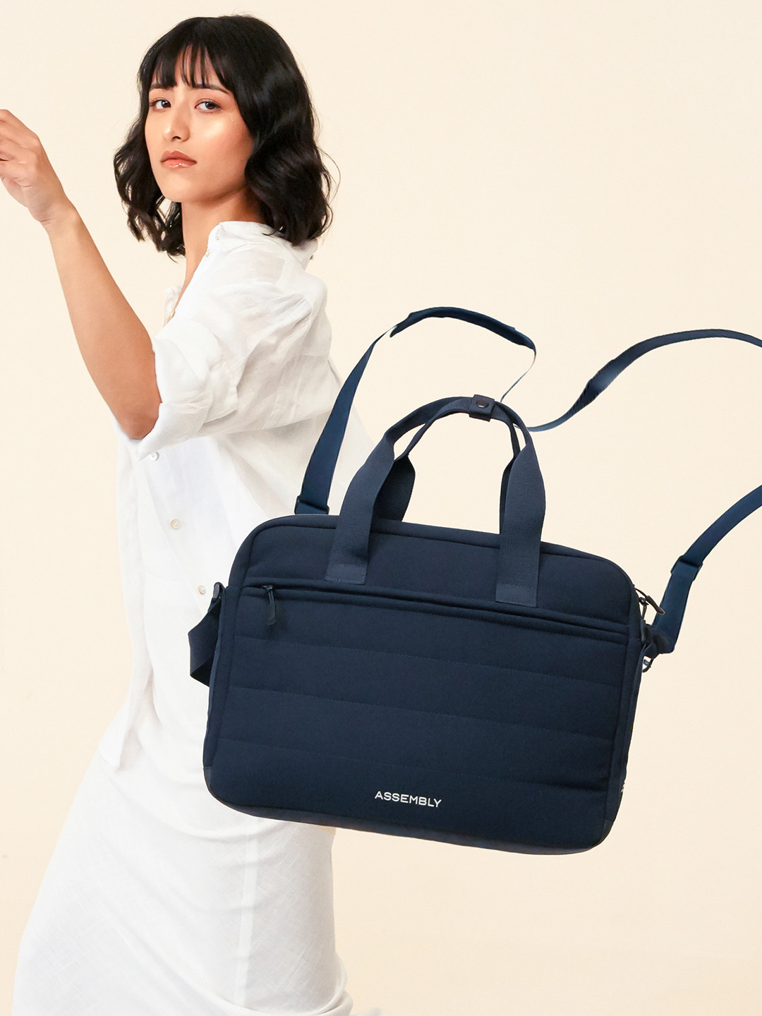 Buy Assembly Float Blue Premium Laptop Messenger Bag With Adjustable ...