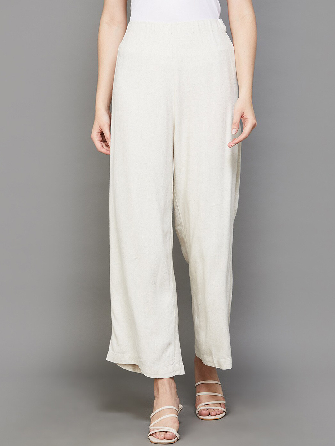 Buy CODE By Lifestyle Women Regular Fit Mid Rise Parallel Trousers ...