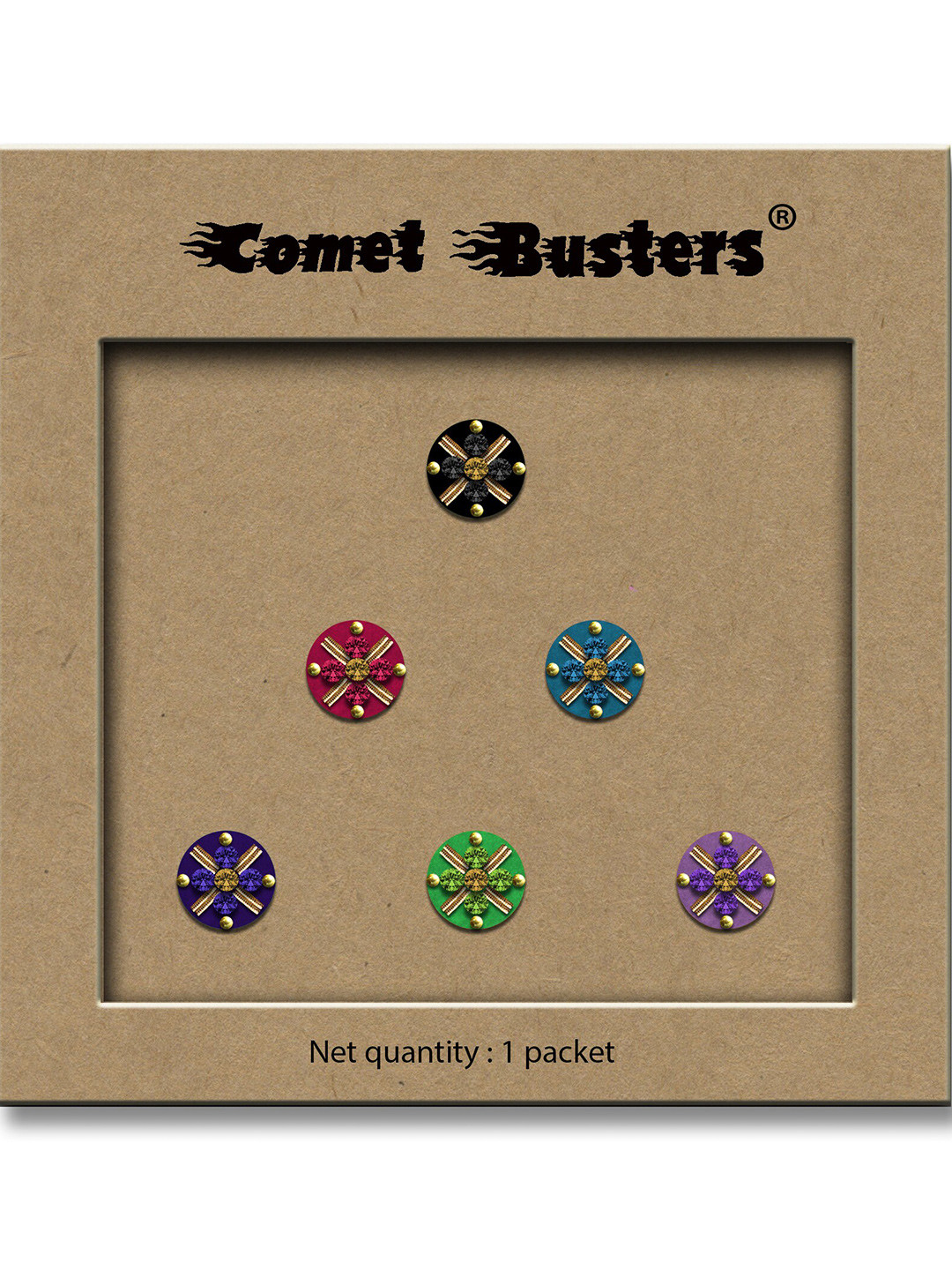 Buy Comet Busters 6 Pcs Handmade Traditional Designer Bindi ...