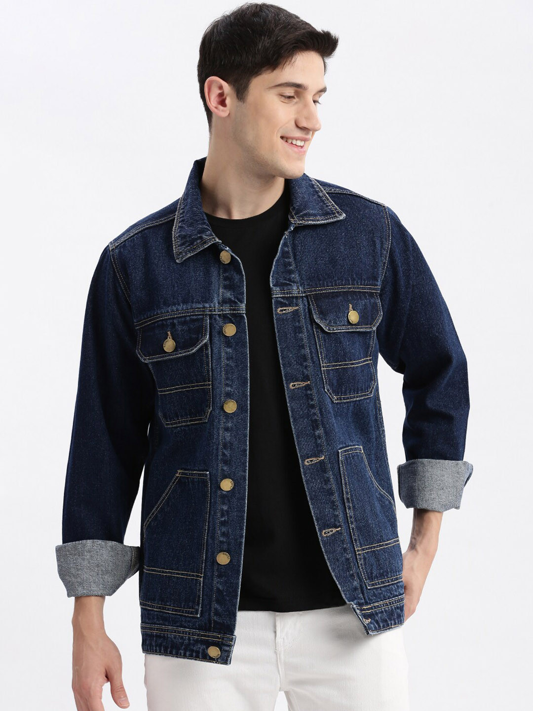 Buy SHOWOFF Windcheater Rapid Dry Denim Jacket - Jackets for Men ...