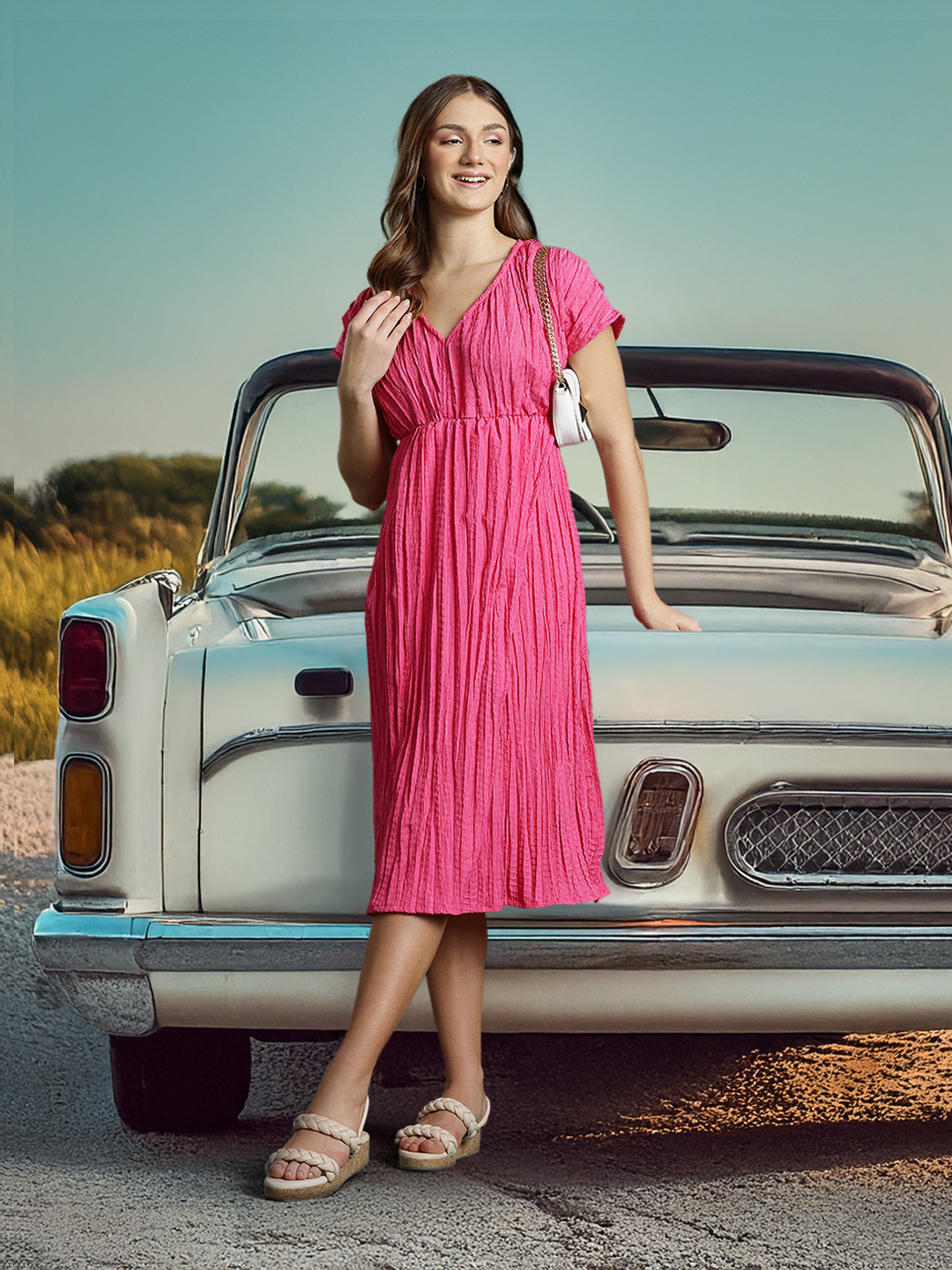 Buy DressBerry Self Design A Line Dress - Dresses for Women 28583854 ...