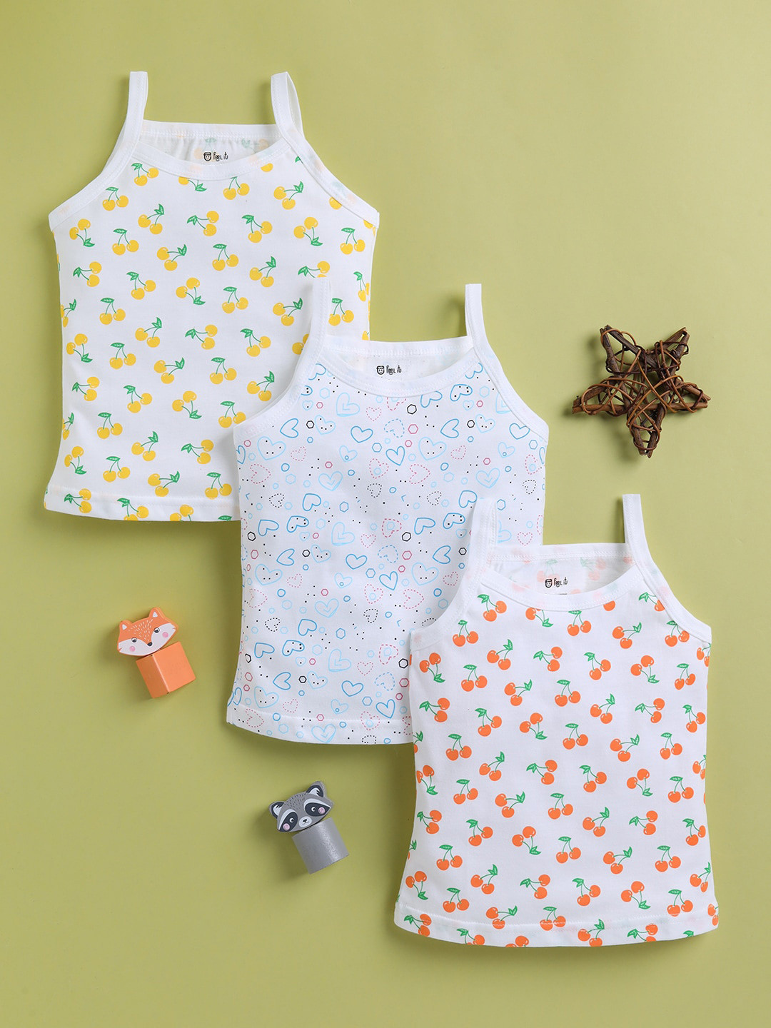 Buy Redden Girls Pack Of 3 Pure Cotton Basic Inner Vest - Innerwear ...