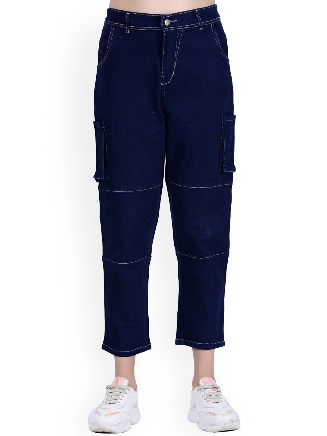 Buy BAESD Girls Mom Fit High Rise Cargo Jeans - Jeans for Girls ...