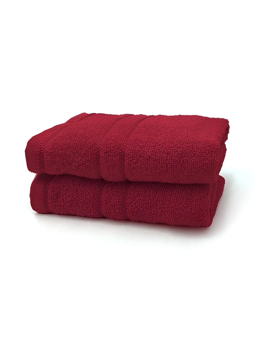 Buy Signature Matrix Zero Twist Maroon 2 Pcs Pure Cotton Hand Towels ...