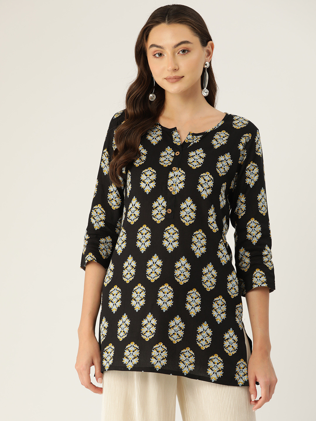 Buy FERANOID Floral Printed Pure Cotton Kurti - Kurtis for Women ...