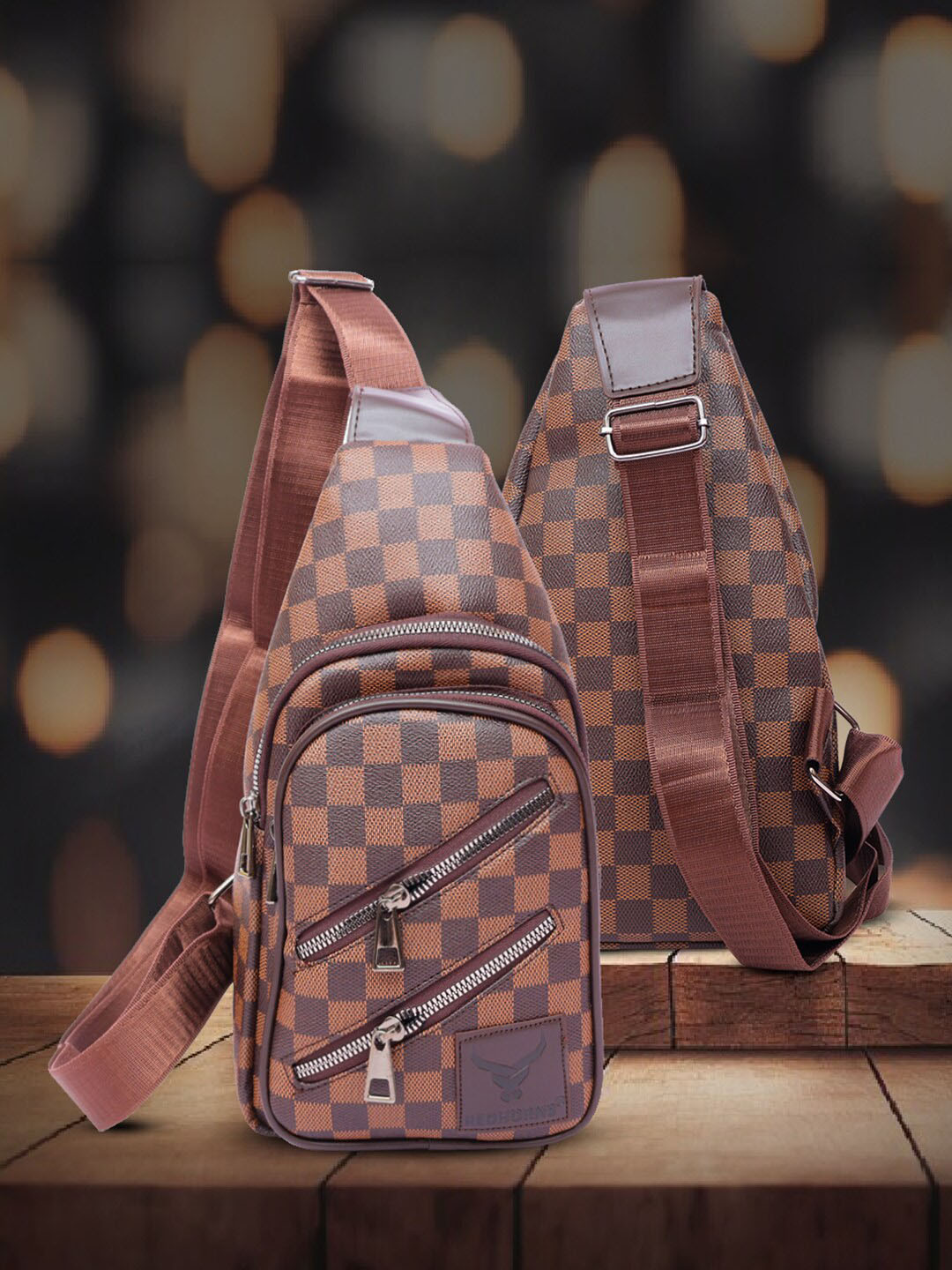 Buy REDHORNS Unisex Geometric Printed Crossbody Backpack With Anti ...