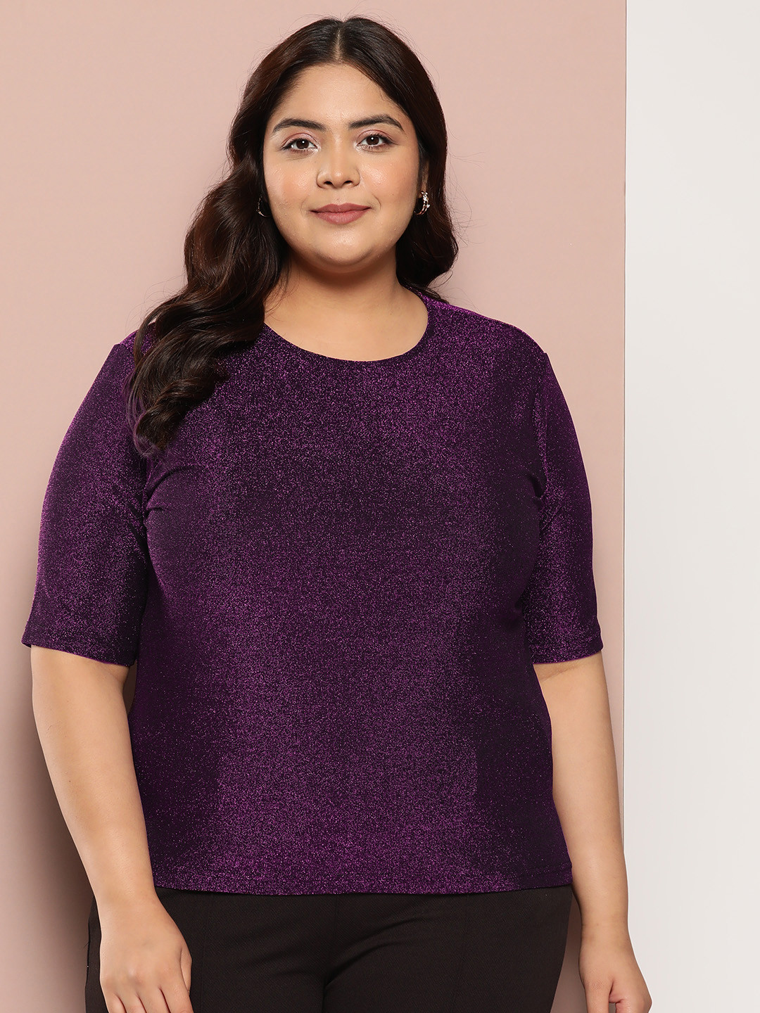 Buy Sztori Plus Size Shimmer Top - Tops for Women 28616676 | Myntra