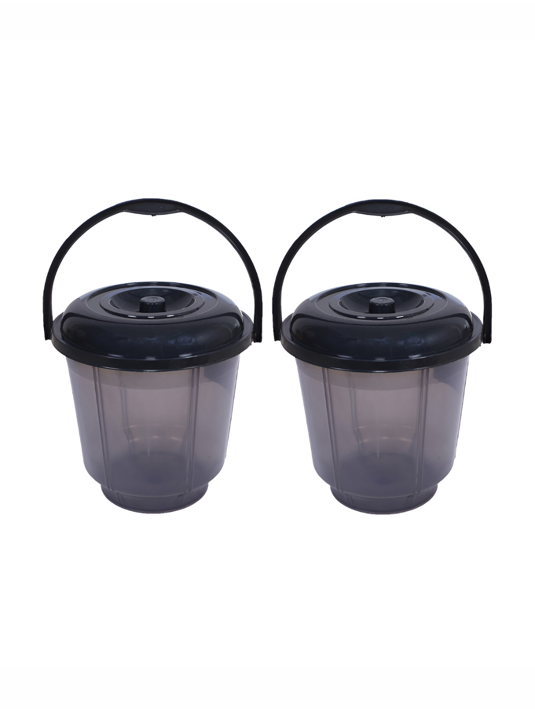 Buy Kuber Industries Black 2 Pieces Unbreakable Bathroom Buckets 13 L ...