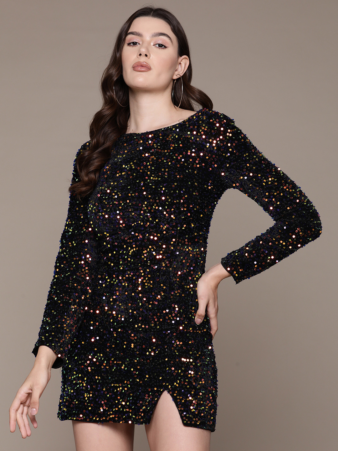 Buy Bebe Sequined Embellished Bodycon Dress - Dresses for Women ...