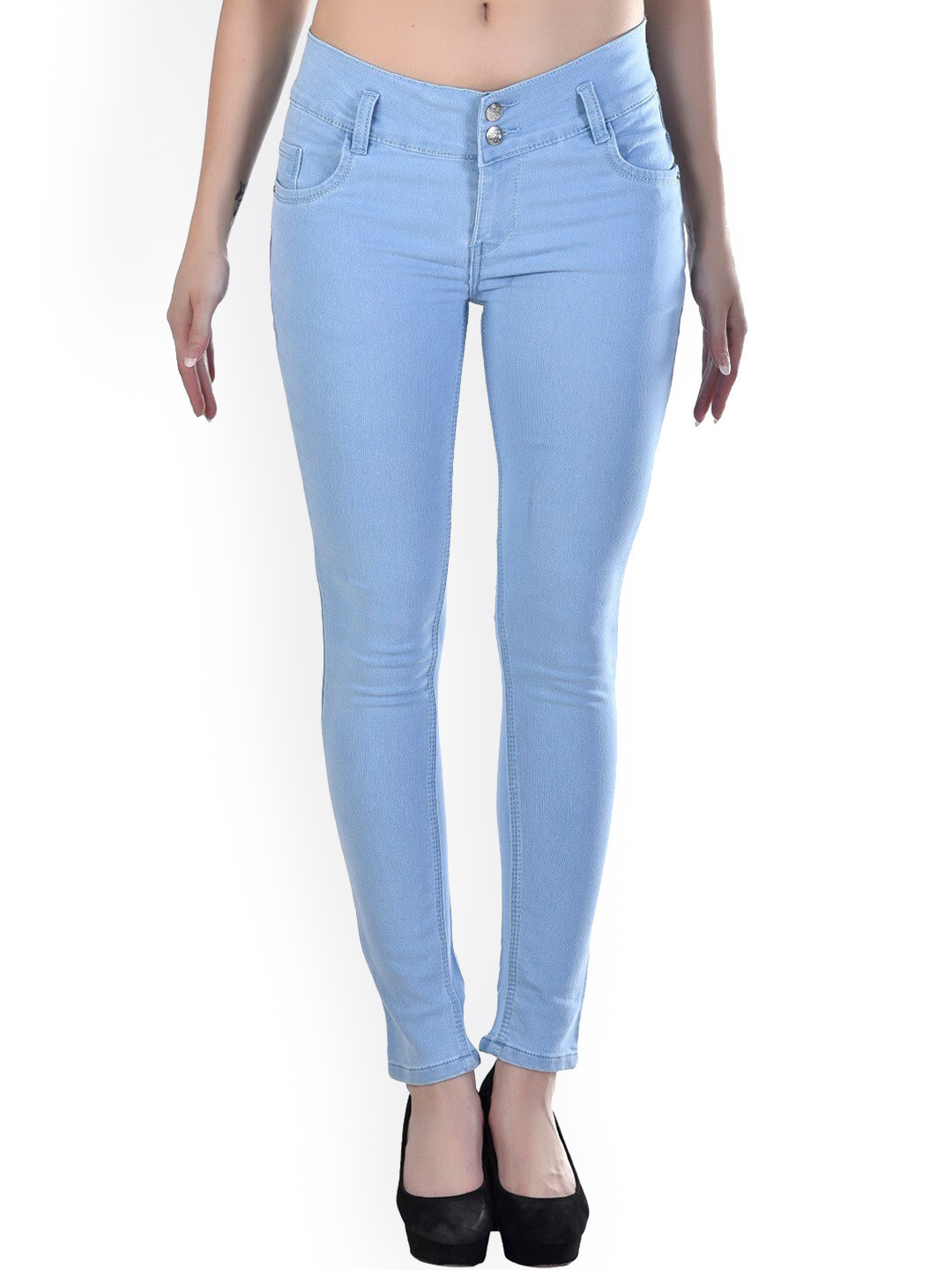 Buy BAESD Girls Skinny Fit Mid Rise Clean Look Stretchable Jeans ...