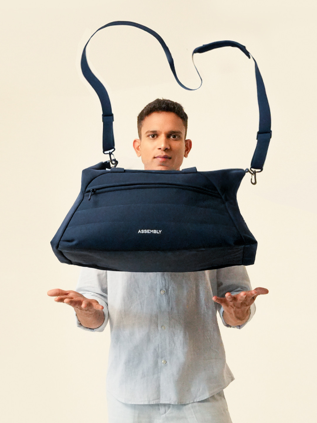 Buy Assembly Unisex Float Blue Premium Duffle Travel Bag 45 Liters ...