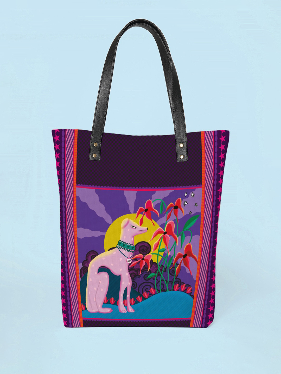 Buy Kalankit Printed Vegan Leather Shopper Tote Bag - Handbags for ...