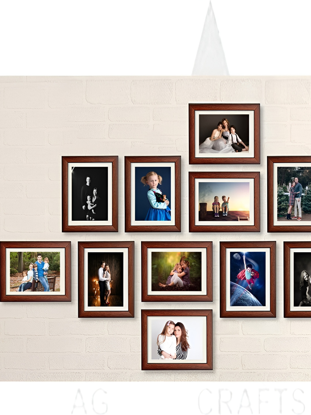 Buy Stuthi Arts Brown 12 Pieces Wood Wall Photo Frames - Photo Frames ...