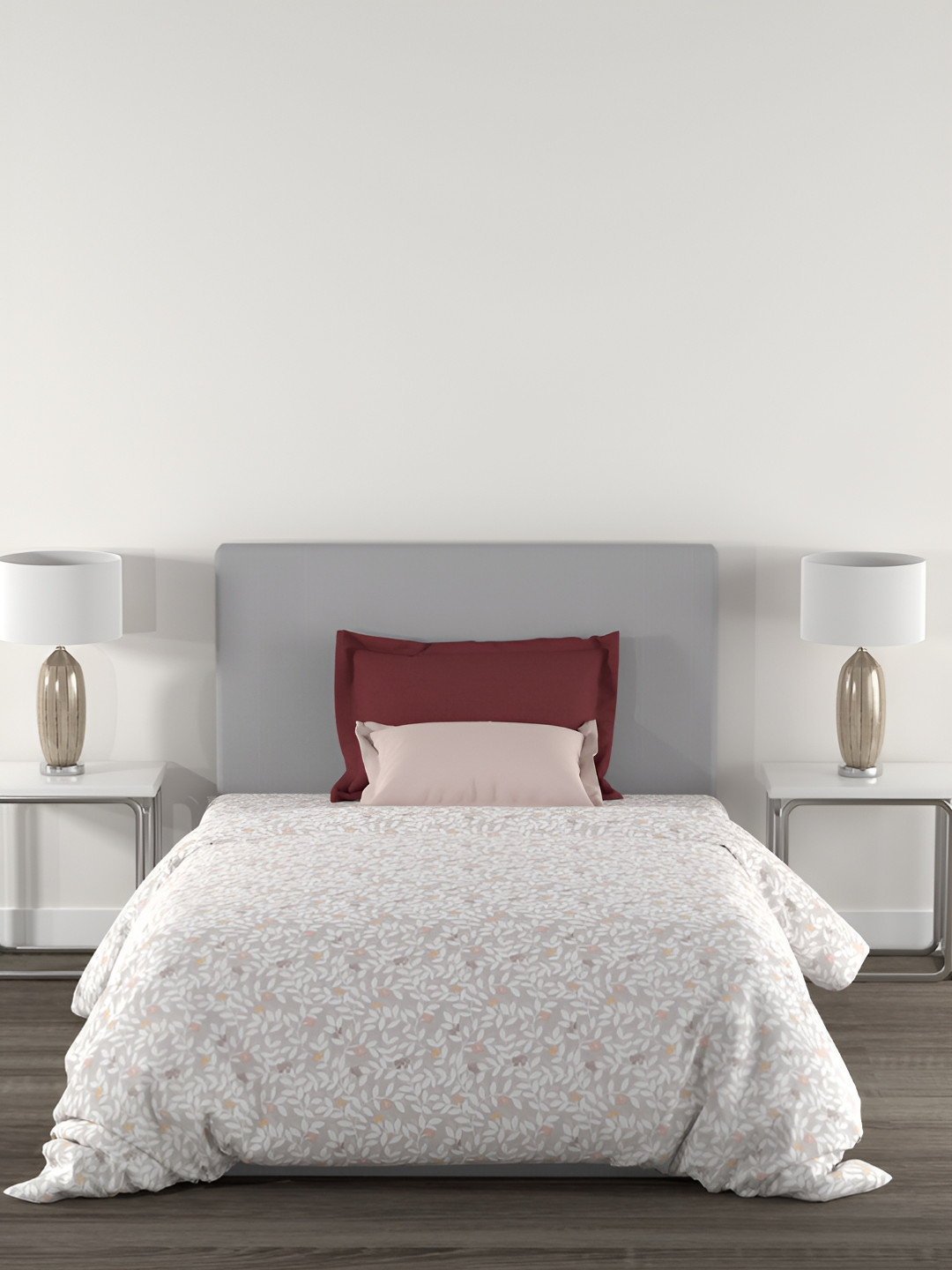 Buy TRIDENT Lyra Caramel Flat 144TC Single Cotton Bedsheet Set ...