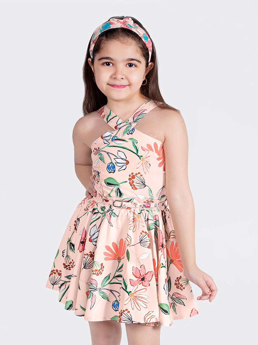 Buy BAESD Floral Print Crepe Fit & Flare Dress - Dresses for Girls ...