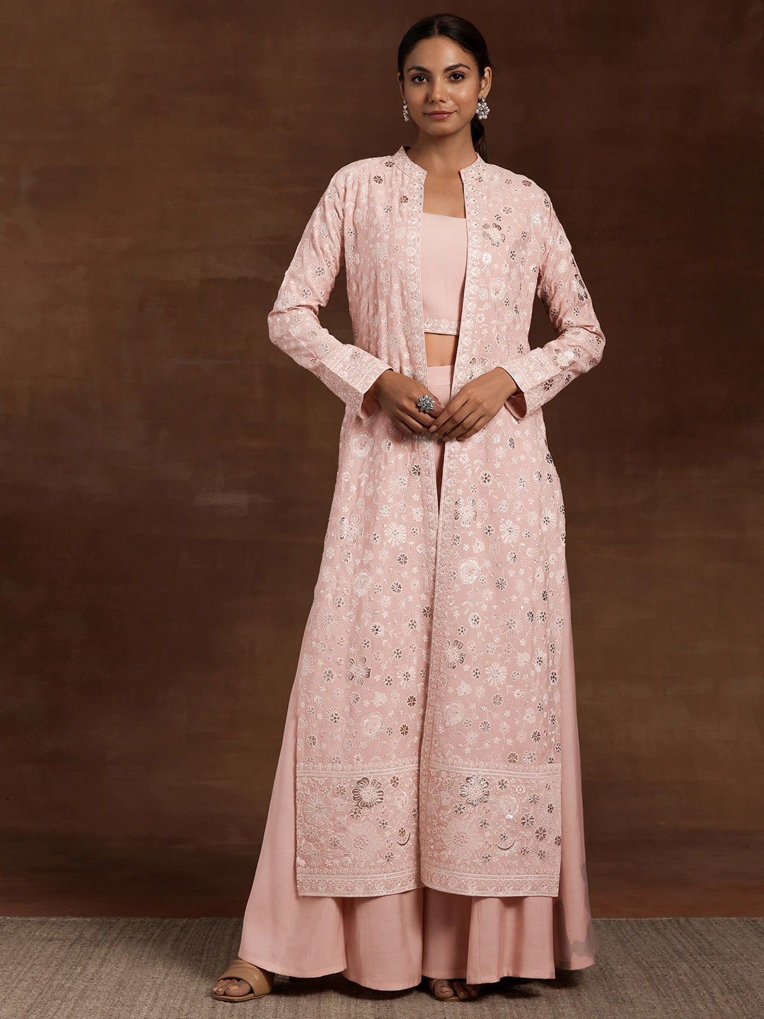 Buy Libas Embroidered Top, Shrug & Palazzos Ethnic Co Ords - Co Ords for Women 28652988 | Myntra