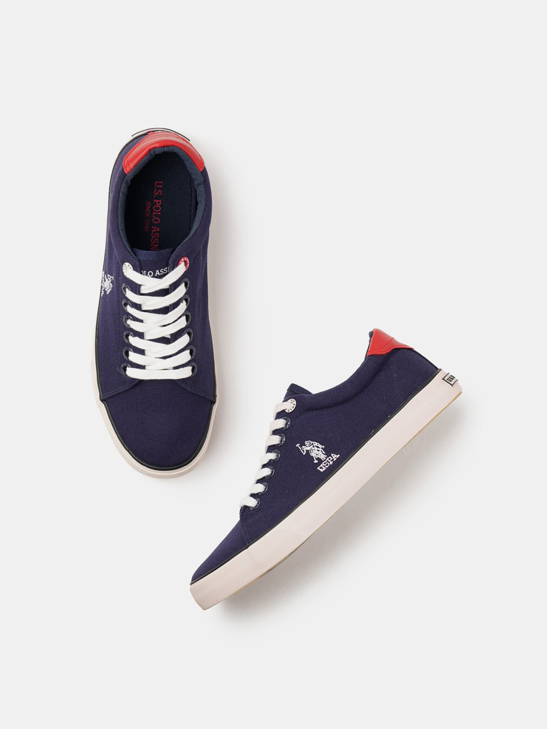 Buy U.S. Polo Assn. Men Round Toe Canvas Sneakers - Casual Shoes for ...