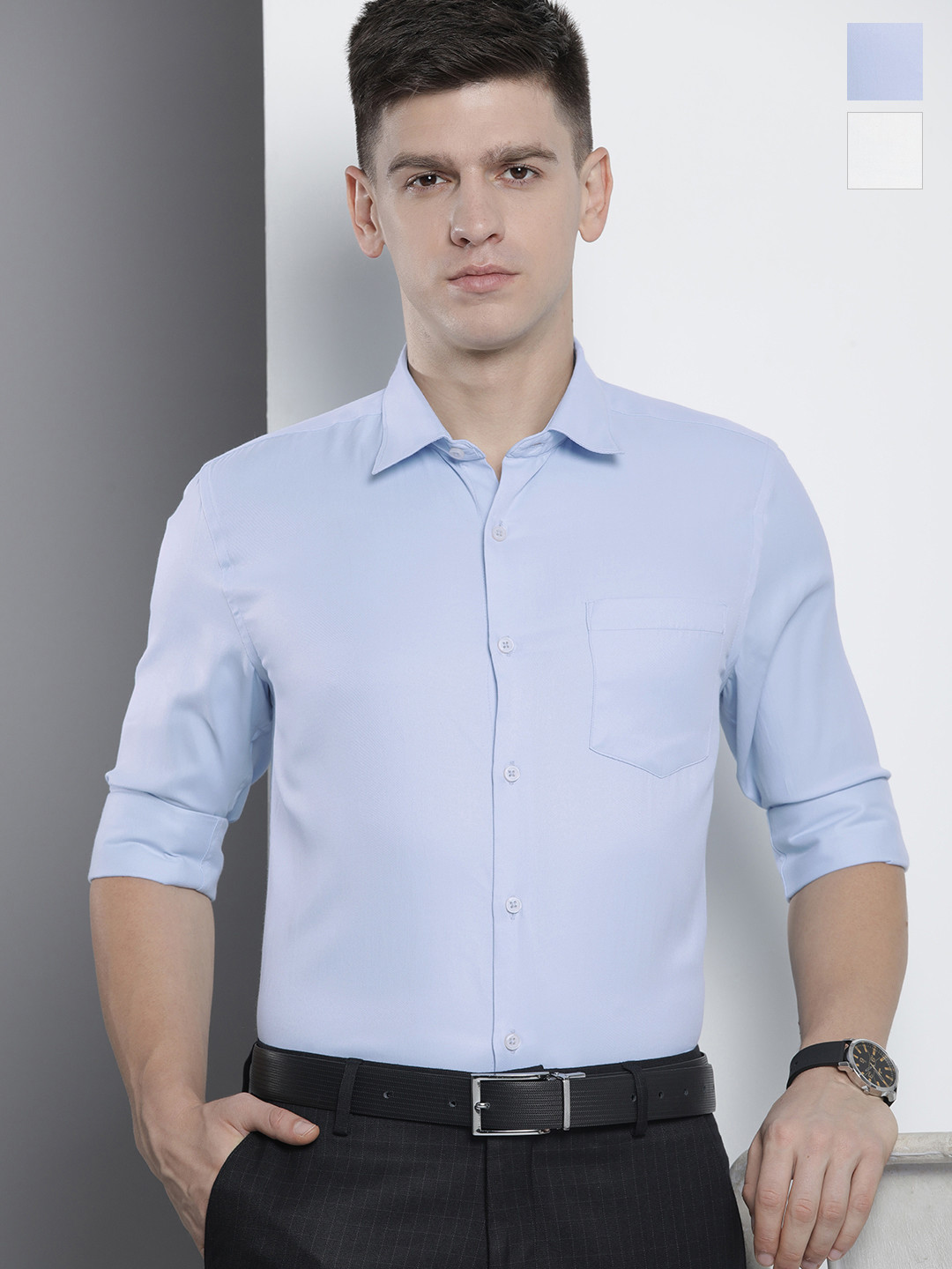 Buy The Indian Garage Co. X Luxe Pack Of 2 Cutaway Collar Cotton Formal ...