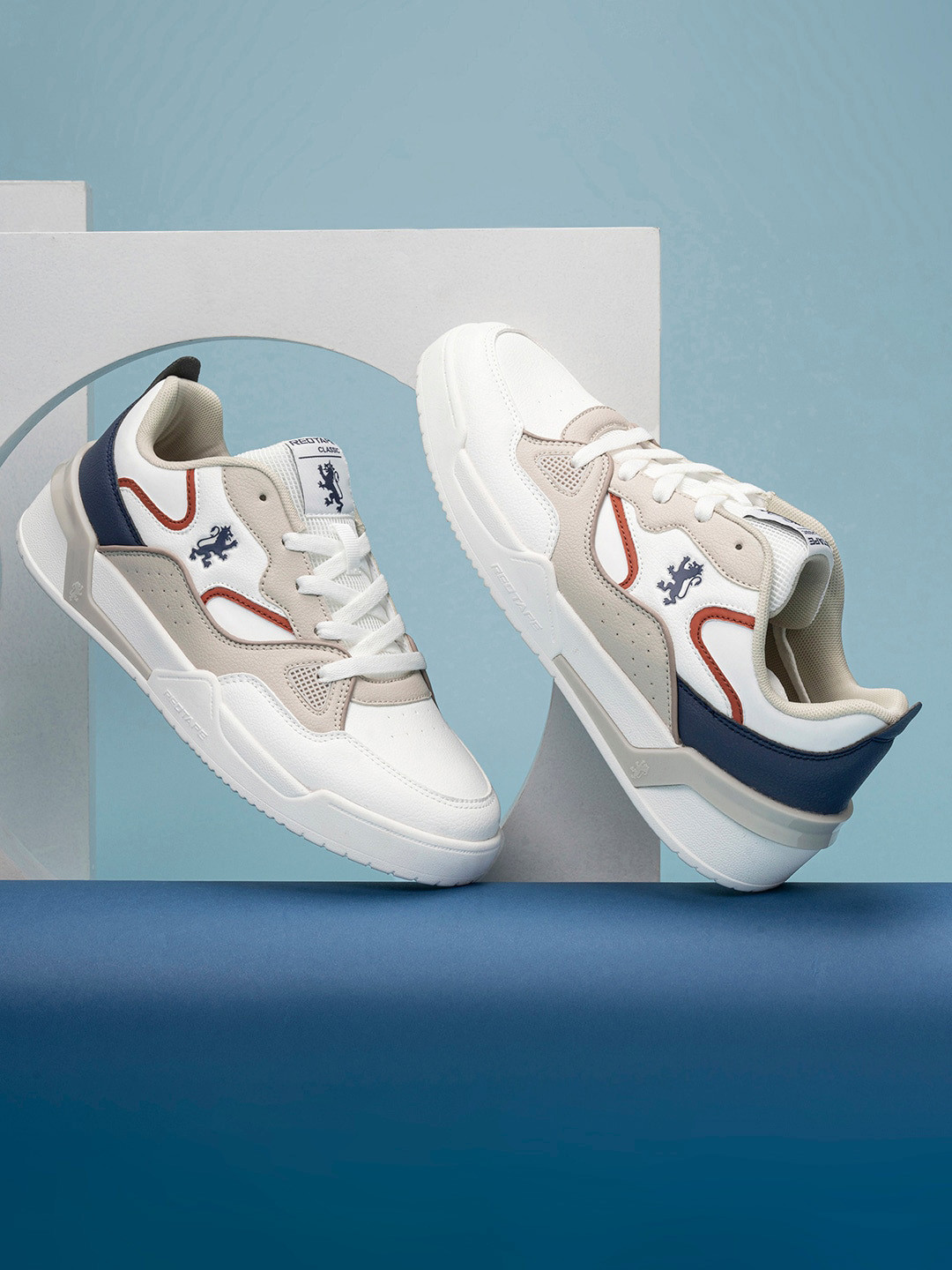 Buy Red Tape Men Colourblocked Lace Up Sneakers - Casual Shoes for Men ...