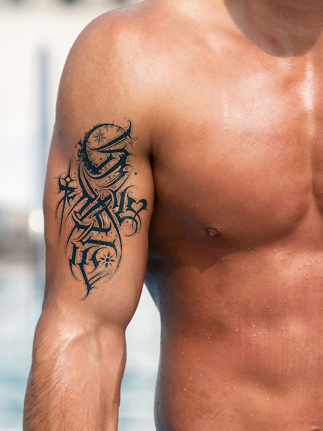 Buy LICK Plant Base Semi Temporary Graphic Art Matte Finish Body Tattoo ...