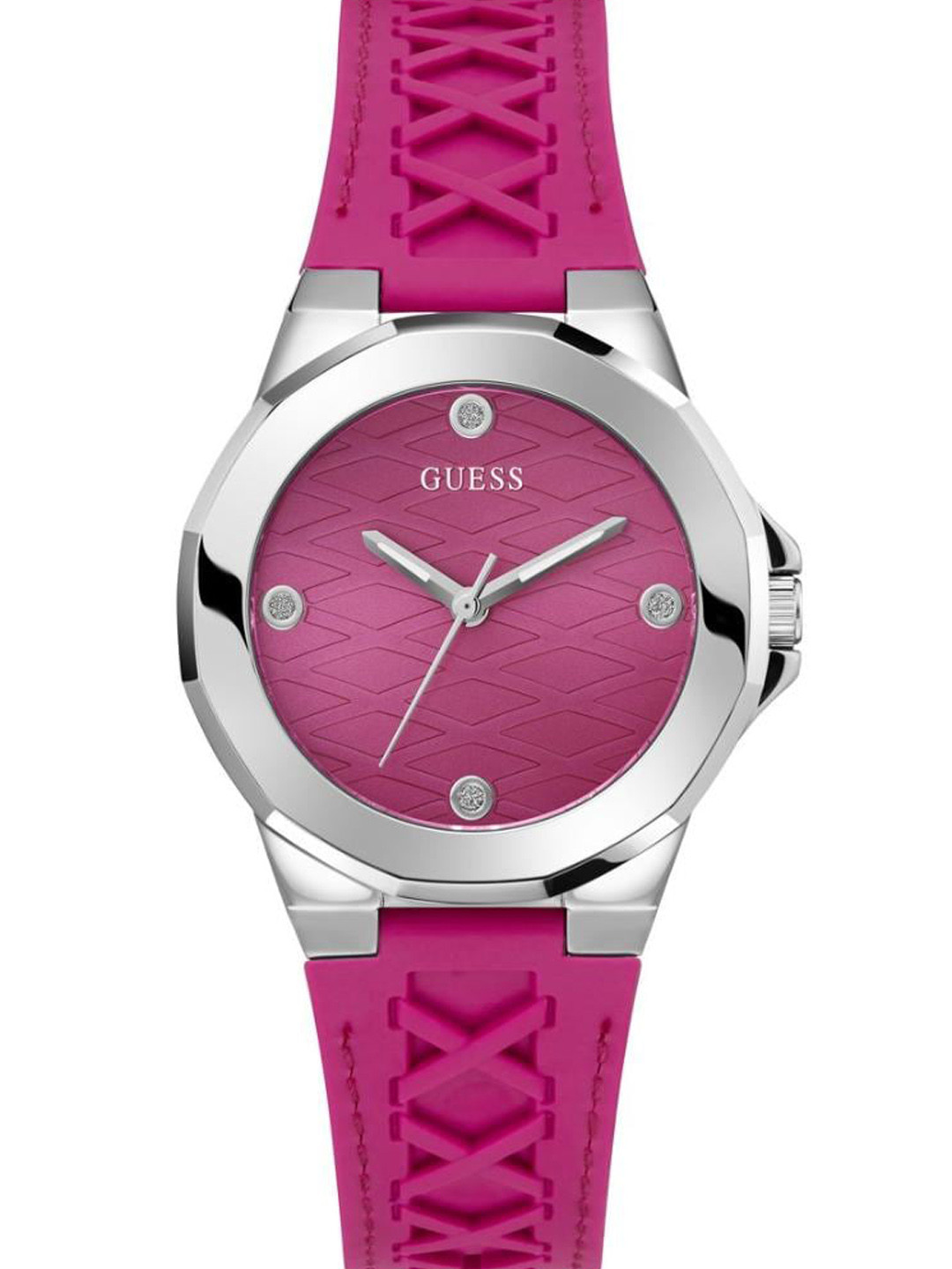 Buy GUESS Women Brass Embellished Dial & Straps Analogue Watch GW0599L1 ...