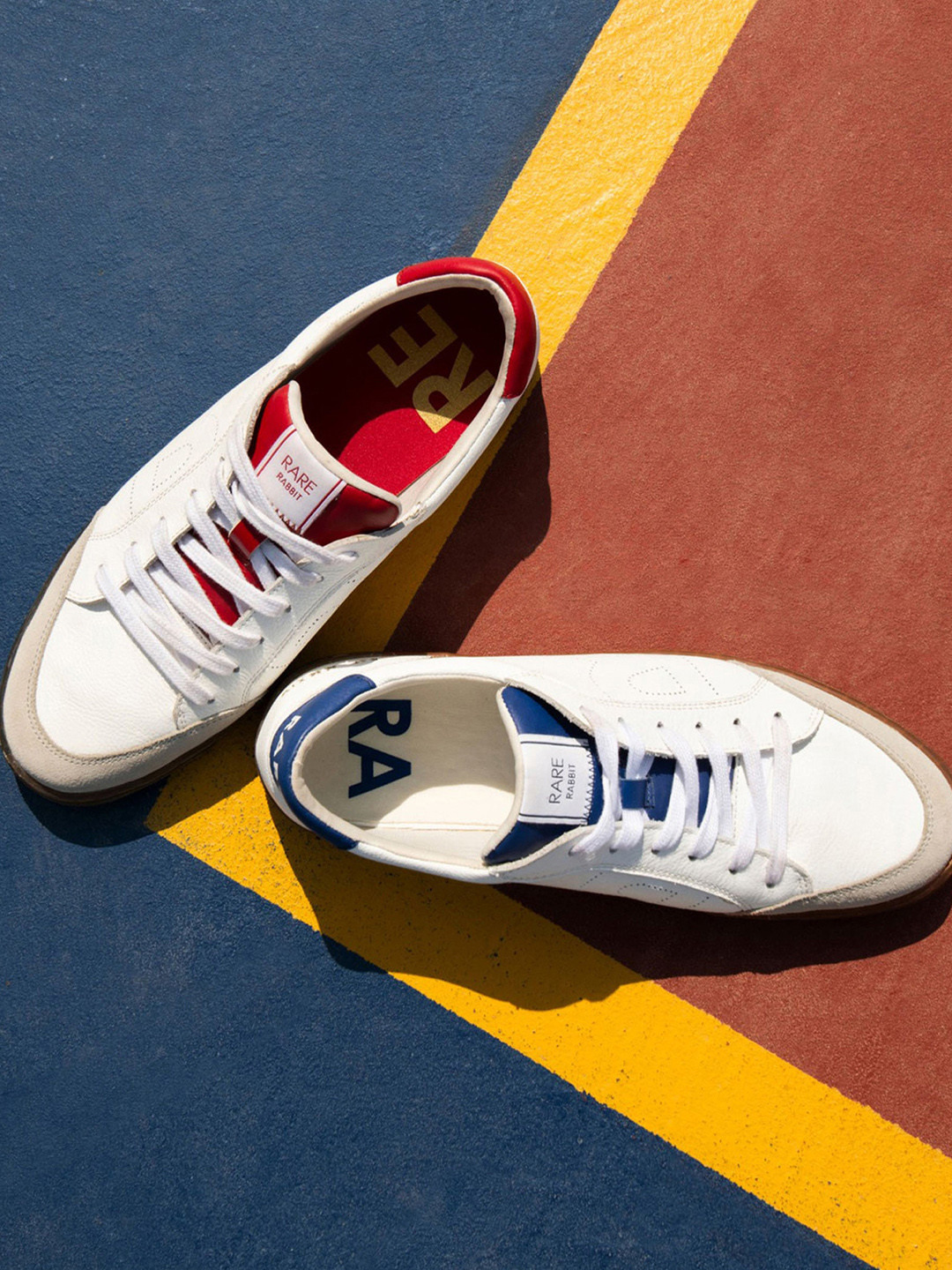 Buy RARE RABBIT Men Rocco Colourblocked Leather Sneakers - Casual Shoes ...