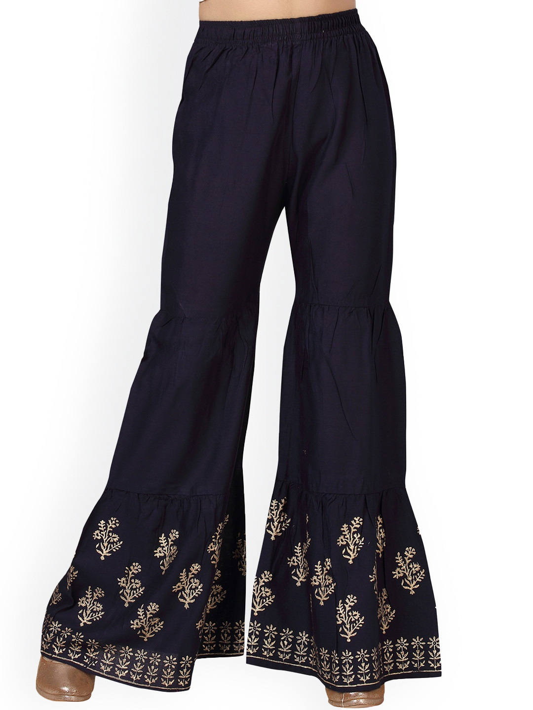 Buy BAESD Girls Ethnic Motifs Printed Mid Rise Pure Cotton Sharara ...