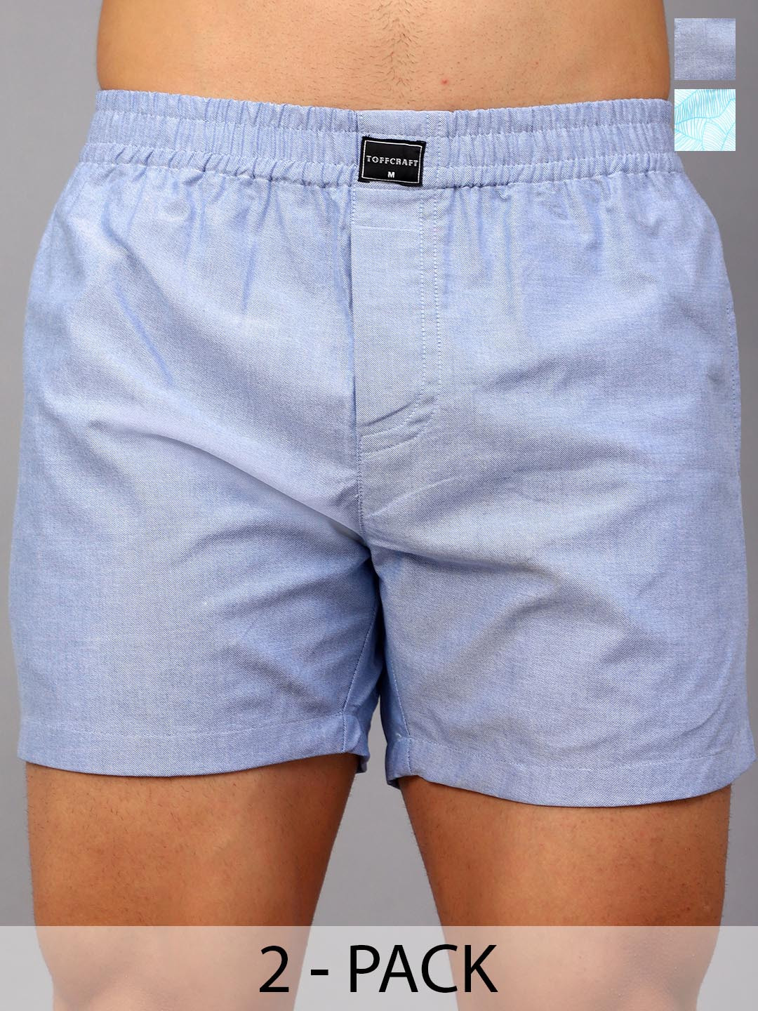 Buy TOFFCRAFT Pack Of 2 Printed Cotton Boxers BOXR2_OXFRD_BEACH_M ...