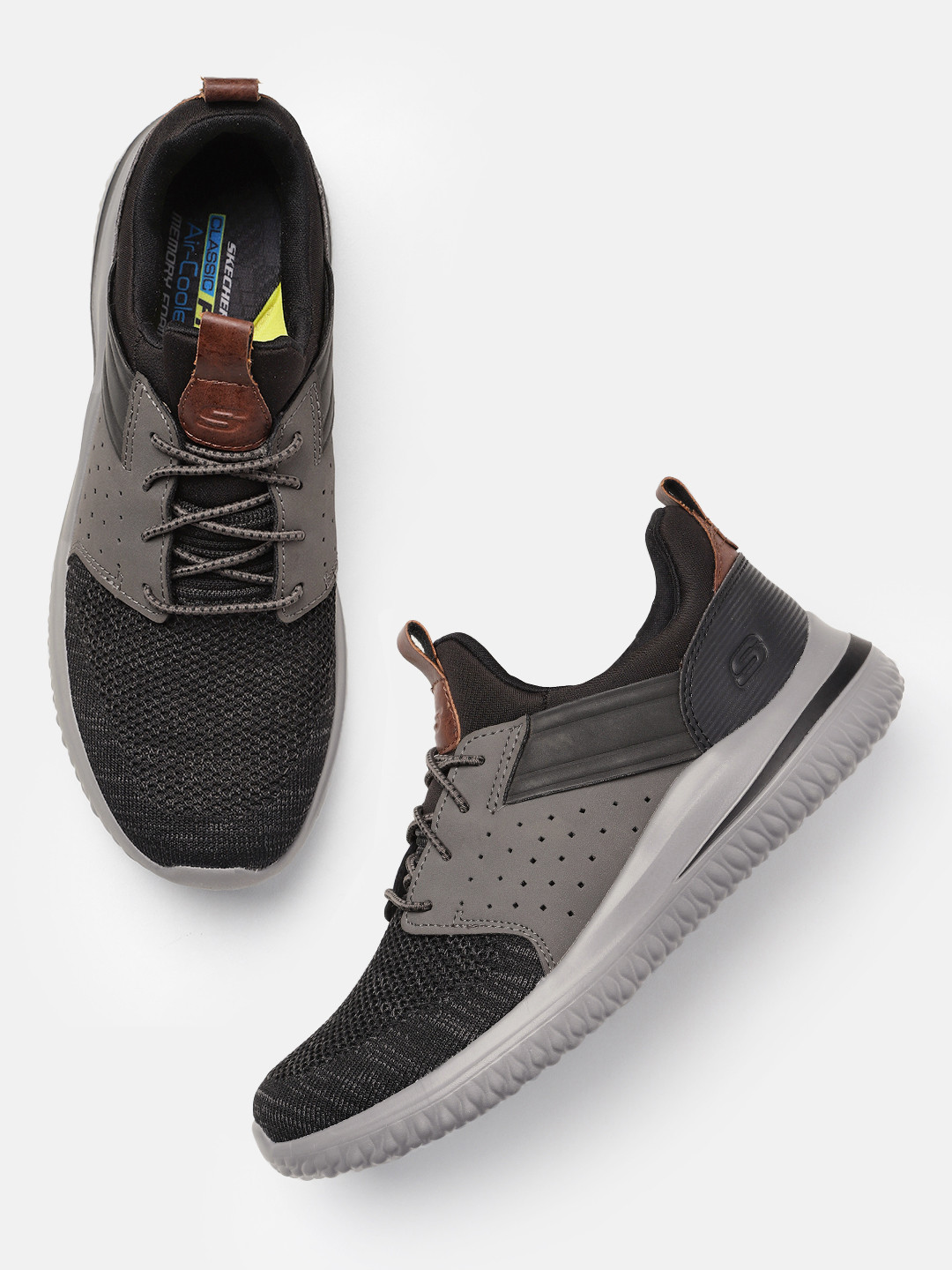 Buy Skechers Men Delson 3.0 Cicada Textured Sneakers - Casual Shoes for ...