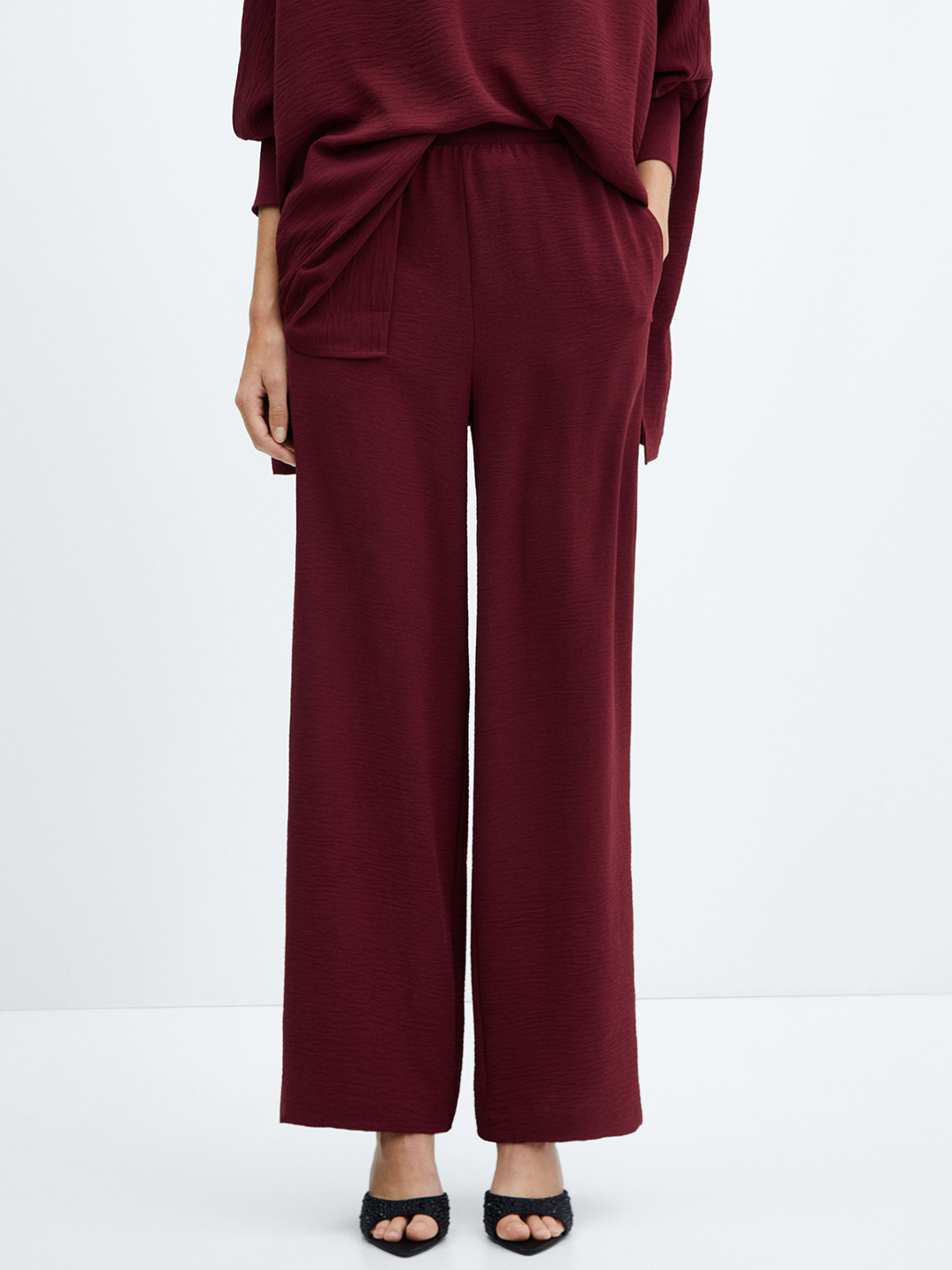 Buy MANGO Women Solid Parallel Trousers - Trousers for Women 28731318 ...