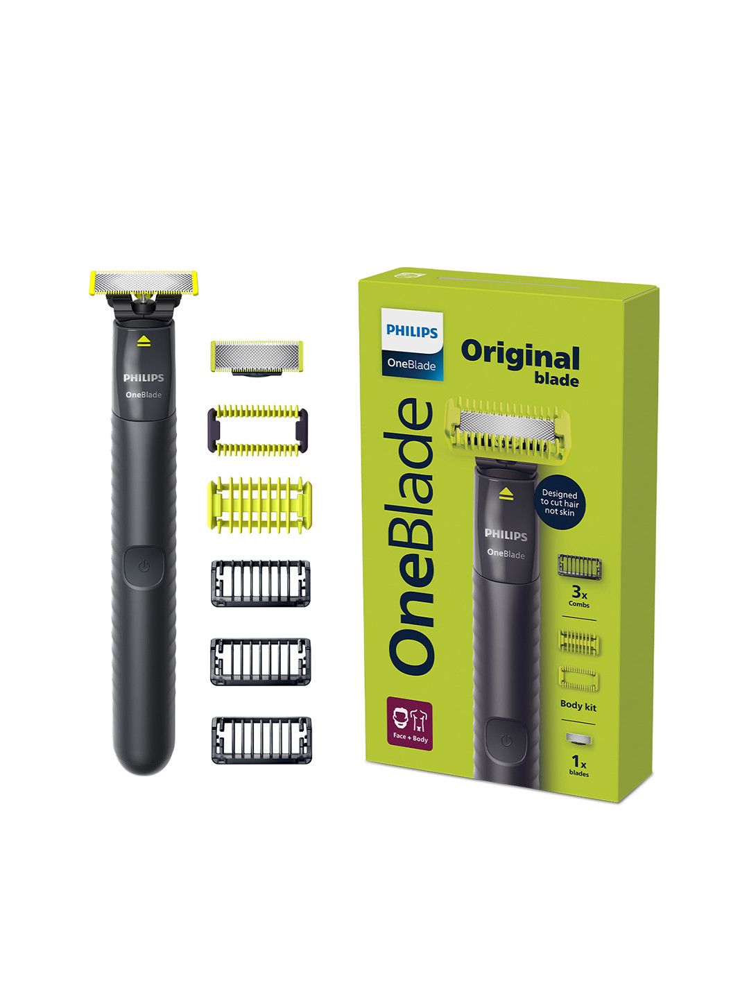 Buy Philips OneBlade QP1624/10 Trimmer For Face & Body Black - Trimmer ...