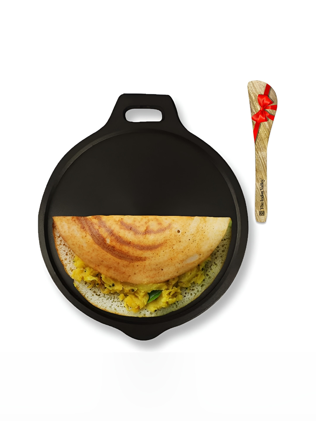 Buy The Indus Valley Black Cast Iron Induction Base Tava - Tawa for ...