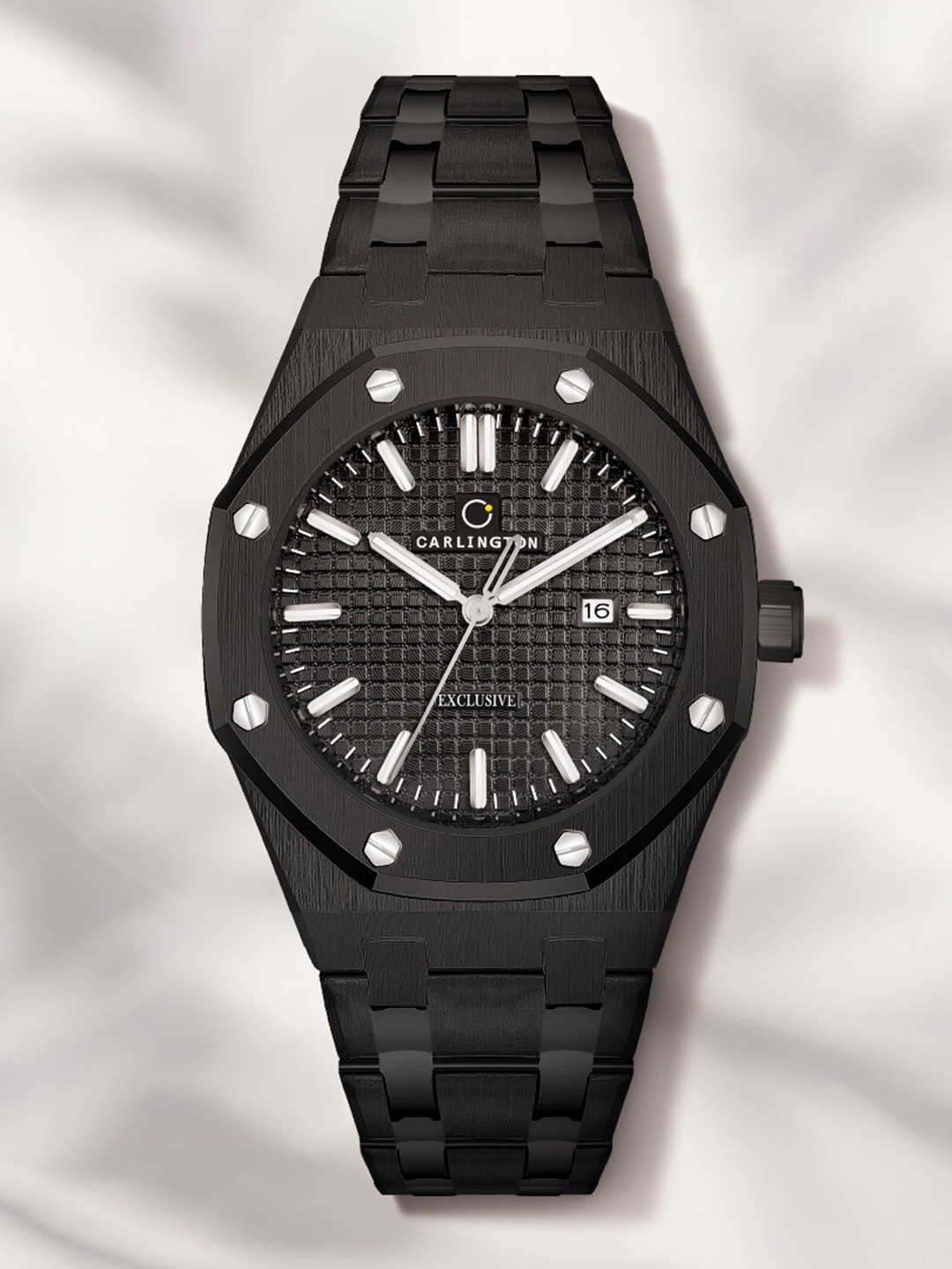 Buy CARLINGTON Men Radium Dial & Stainless Steel Straps Analogue Watch ...