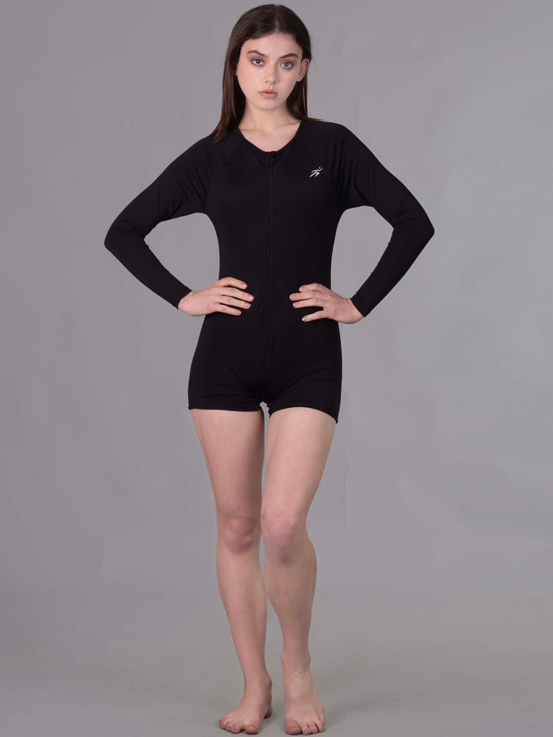 Buy Keepfit UPF 20+ And N9 Antibacterial Padded Legsuit For Women Black ...