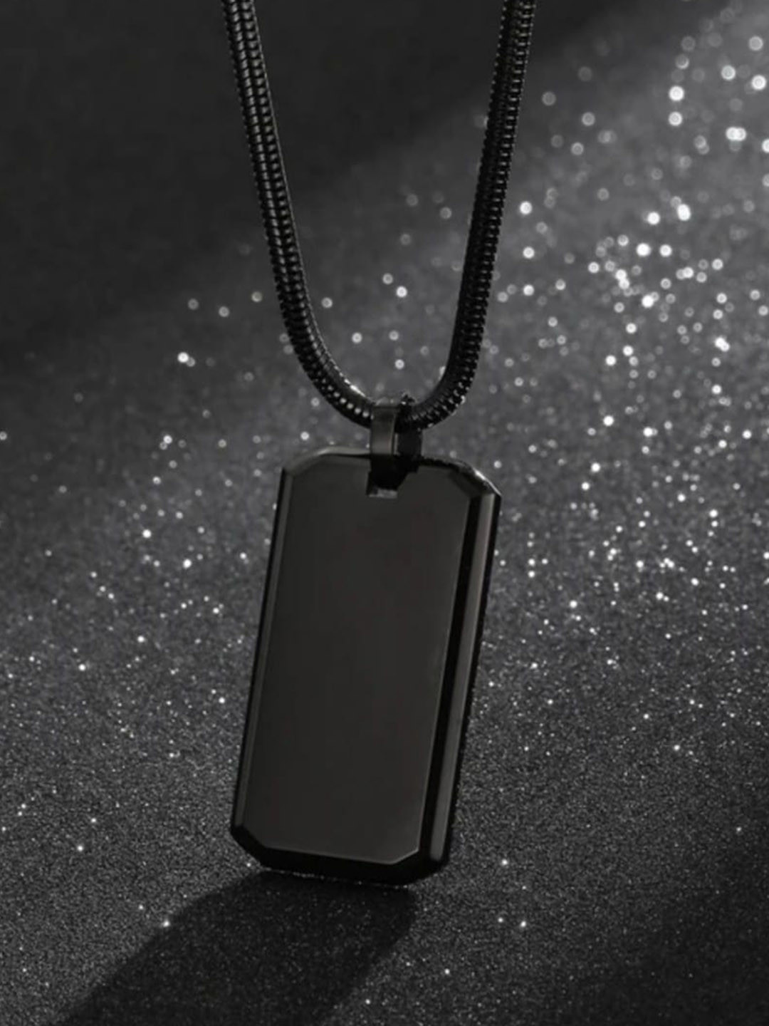 Buy SALTY Men Stainless Steel Square Pendant With Chain - Pendant for ...