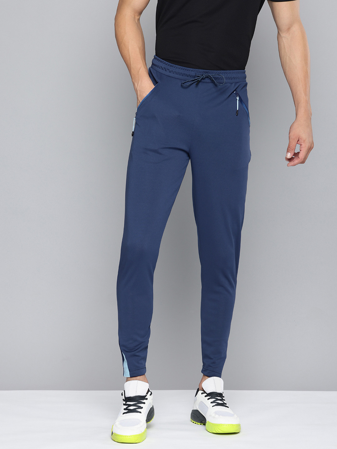Buy Decathlon Men Blue Tapered Fit Quick Dry Cricket Track Pants ...