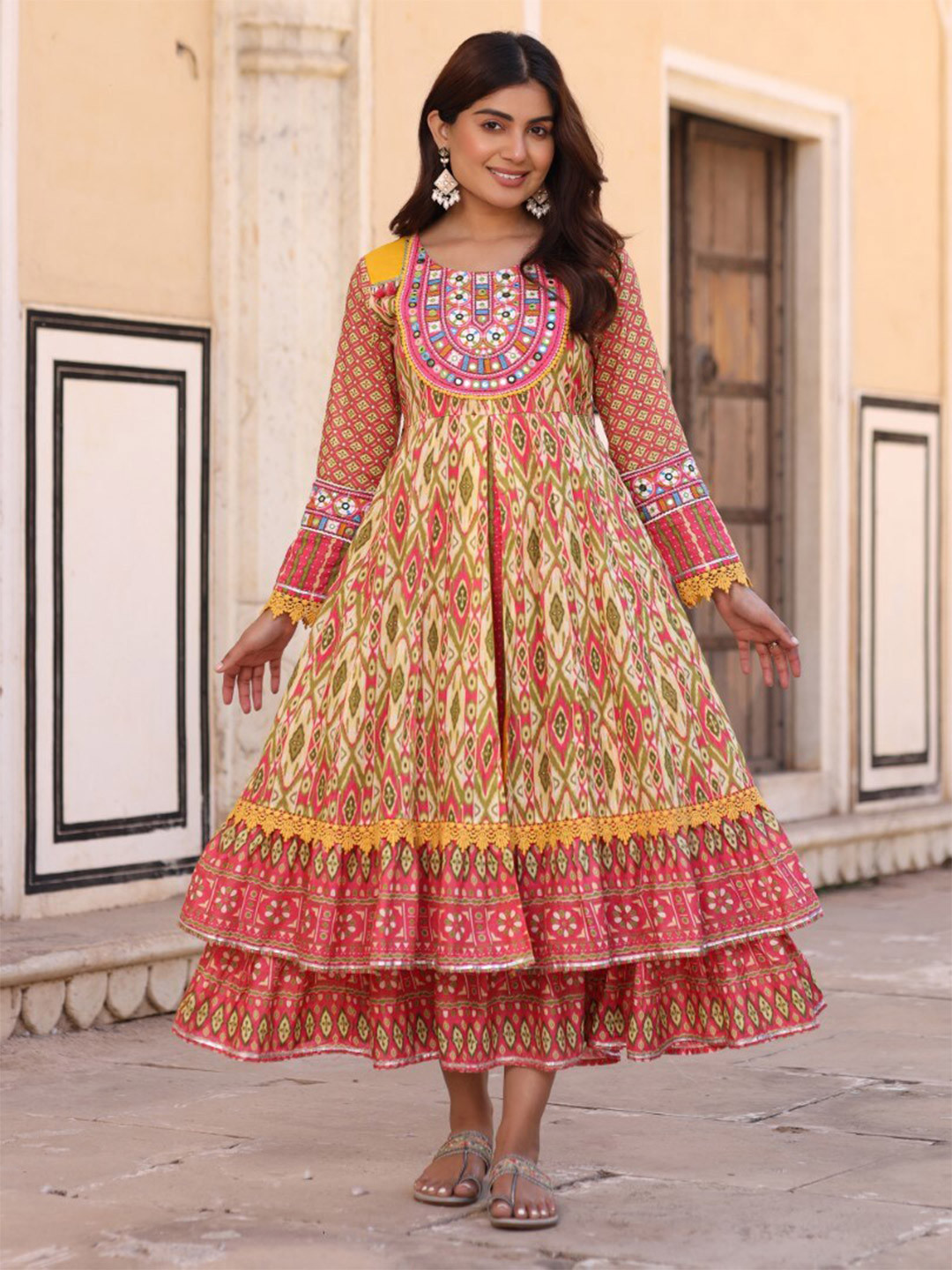 Buy Juniper Women Ethnic Motifs Print Maxi Dress - Dresses for Women ...