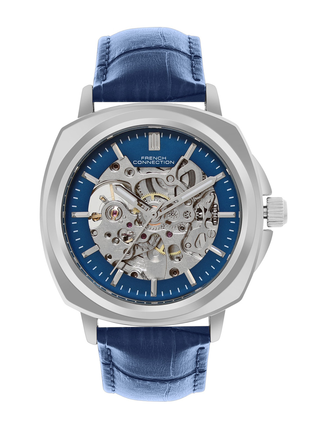 Buy French Connection Men Skeleton Dial & Leather Straps Analogue ...