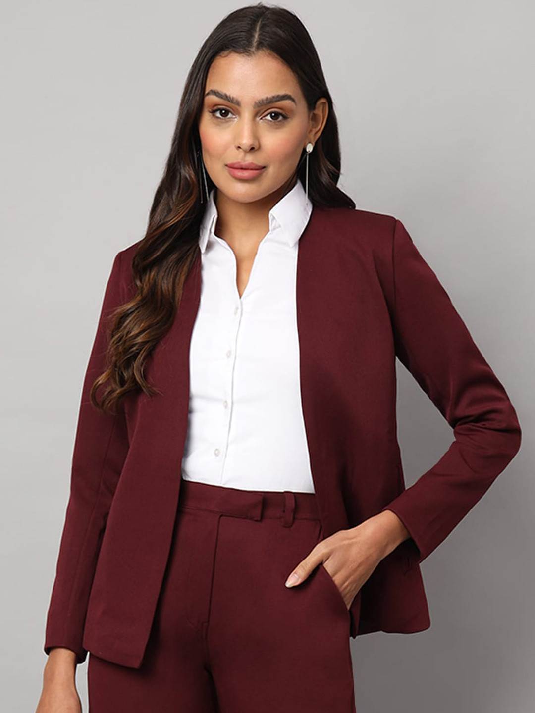 Buy BRINNS Open Front Formal Blazer - Blazers for Women 28753384 | Myntra