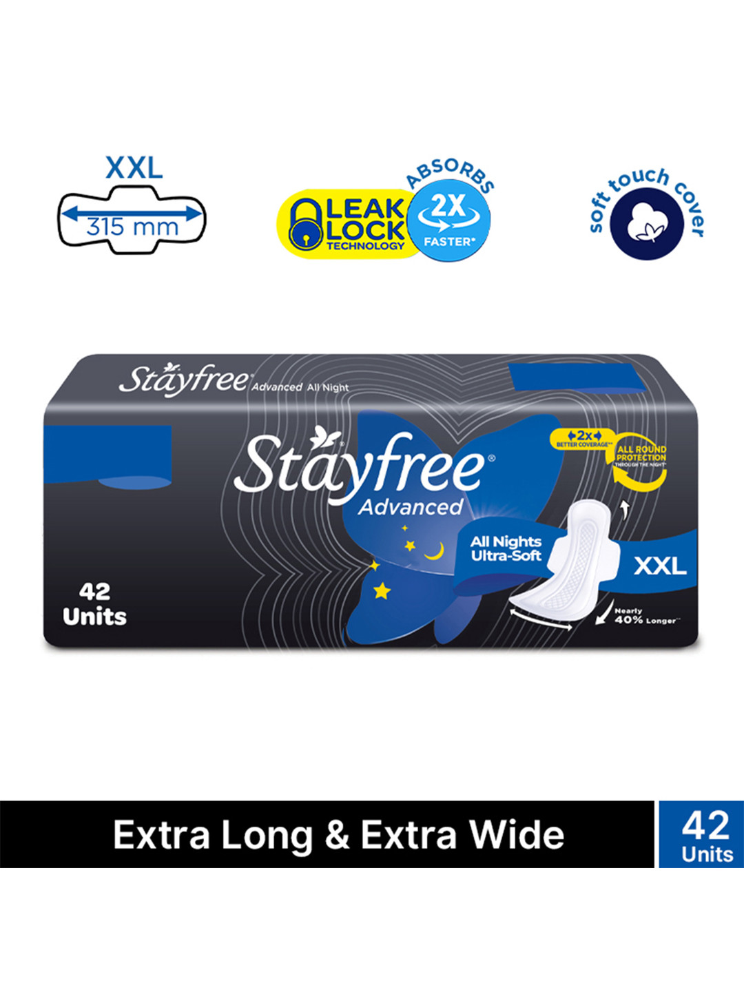 Buy Stayfree Advanced All Night Ultra Soft Sanitary Napkin With Wings ...